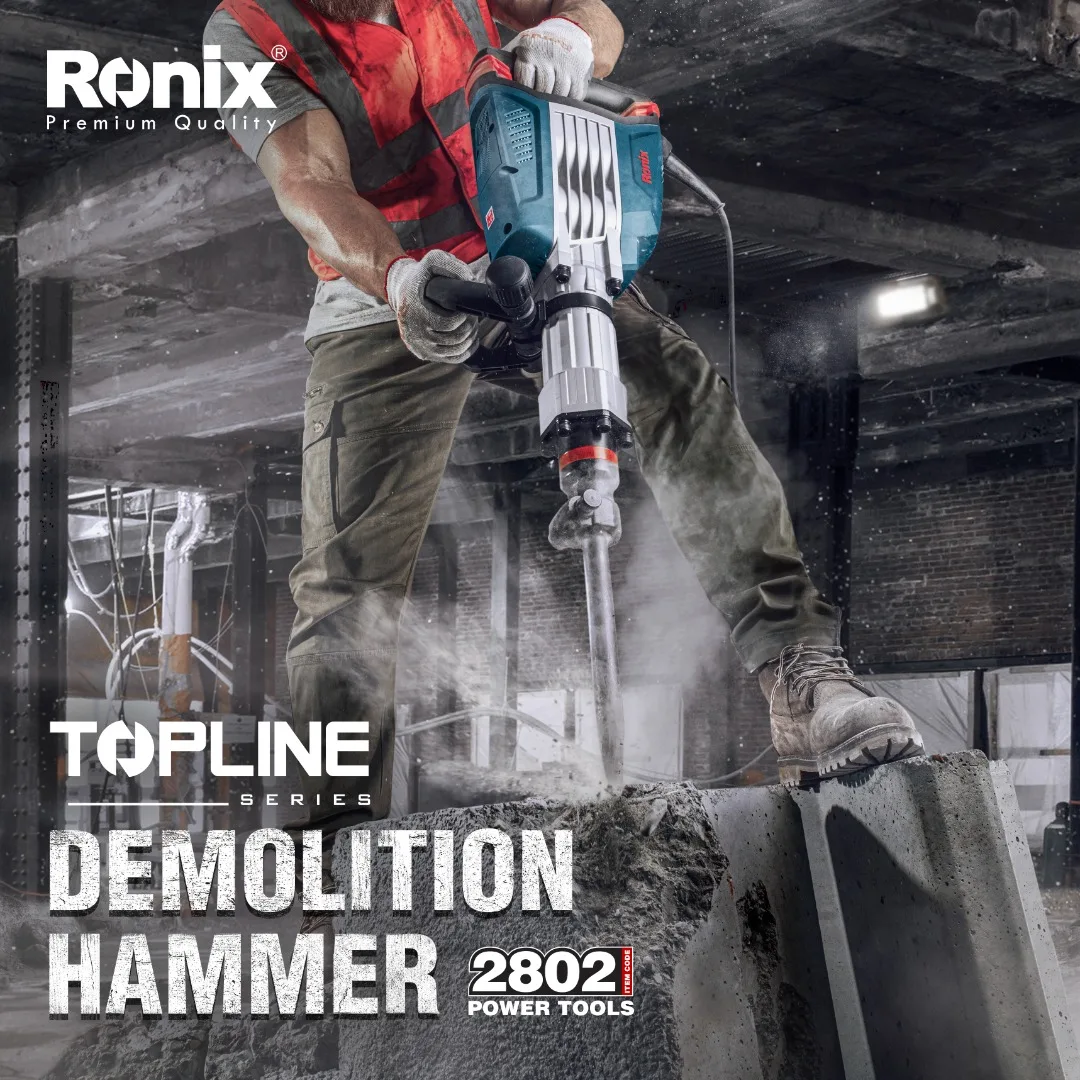 Ronix Professional Model 2802 220v 48j Concrete Breaker Electric ...