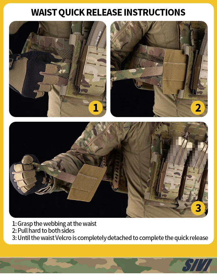 SIVI Plate Carry Adjustable Security Lightweight Protective Tactical ...