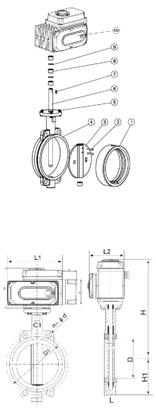 Factory Wholesale Dn50-dn1200 Dn100 Motorized Wafer Type Electric ...