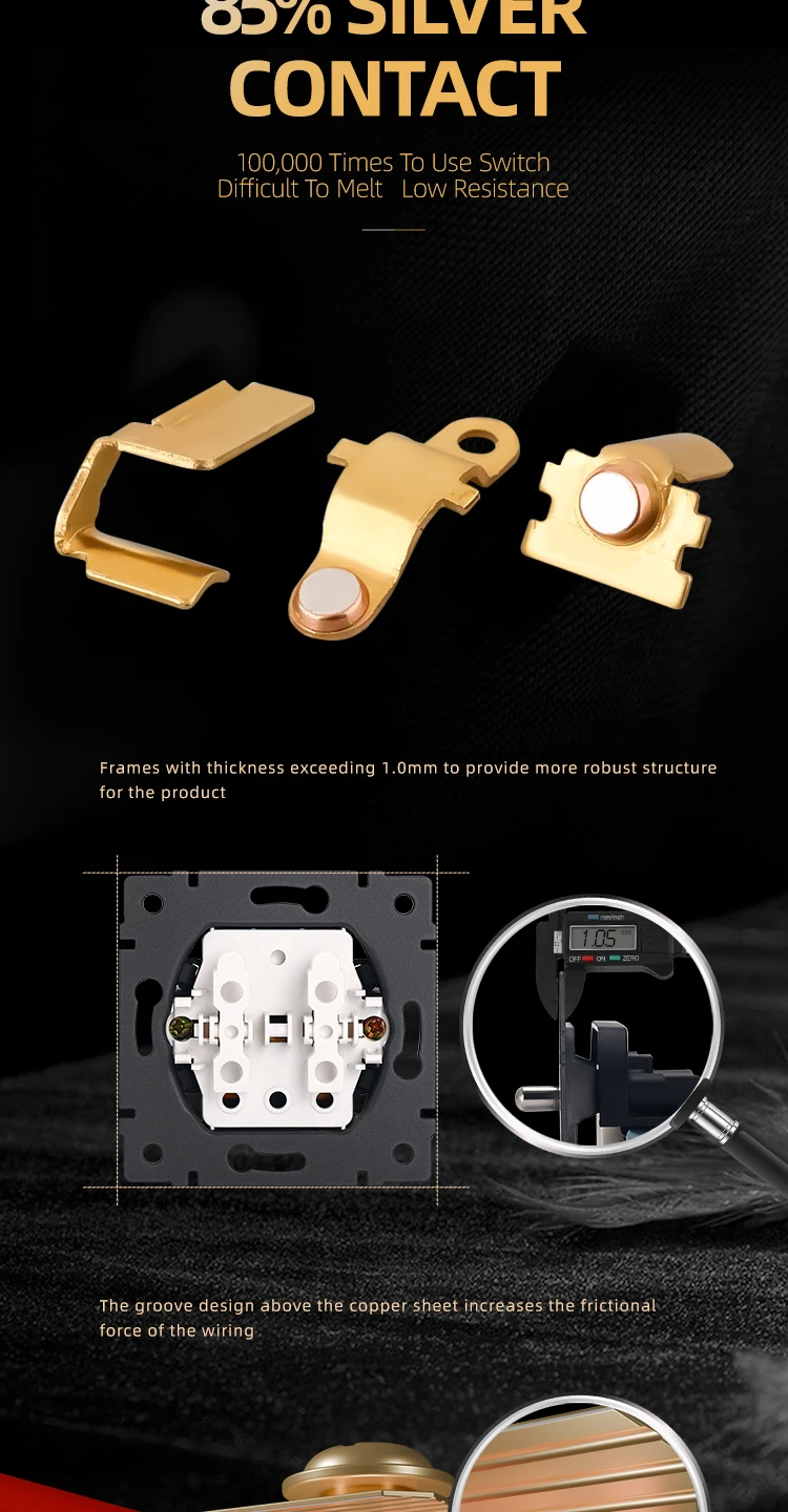 European Standard Light Switch Wall Plate 2 Gang 1 Way 2 Way Electric ...