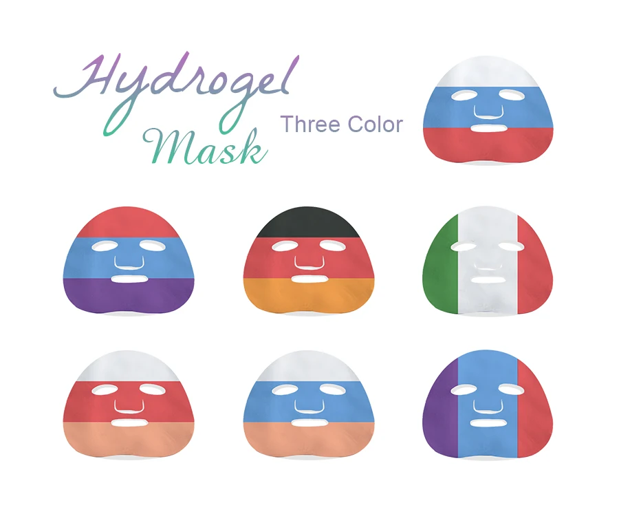 Korean Colorful Hydro Jelly Sheet Facial Mask Moisturizing Rainbow ...