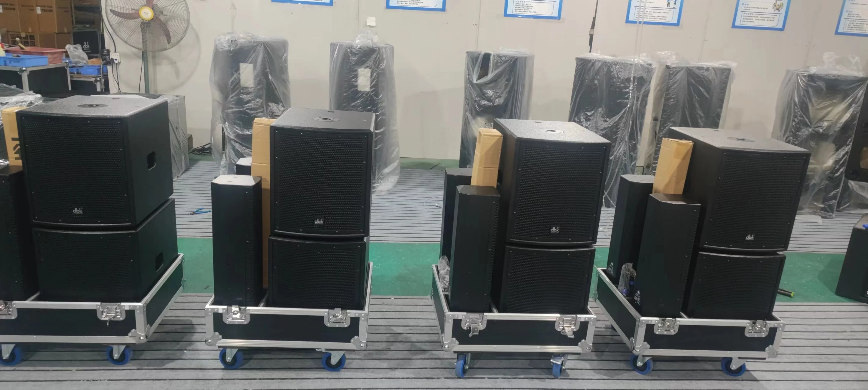 DBK Portable Line Array Column PA DJ System with Subwoofer
