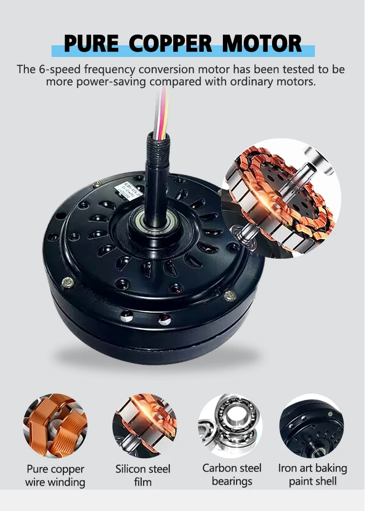 Modern Pure Copper Dc Motor 46 Inch Home Luxury Decoration Mute Bldc ...