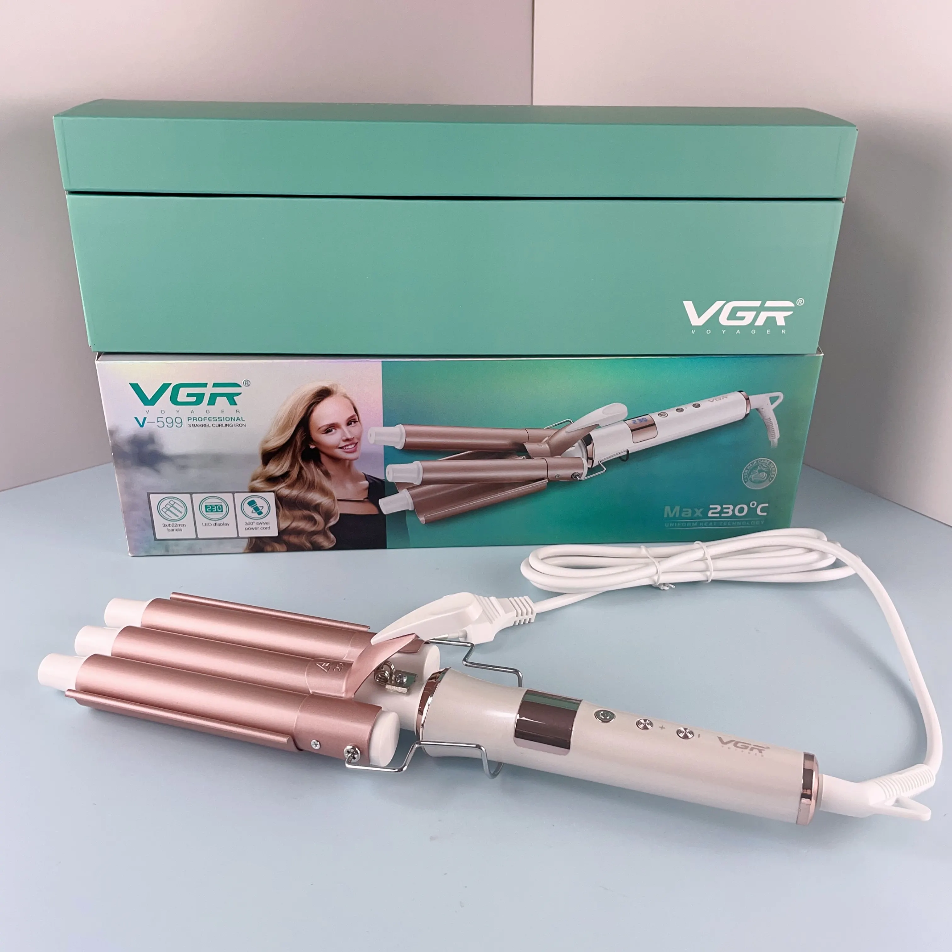 Vgr V-599 Professional Hair Curling Iron Electric Ceramic Coating Automatic Hair Curler Rotating ...
