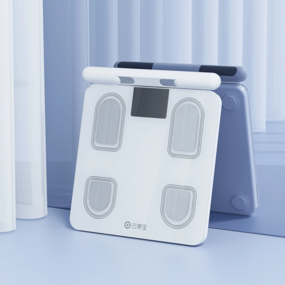 Smart 8 Electrode Body Composition Scale Tempered Glass Weighing Scales ...