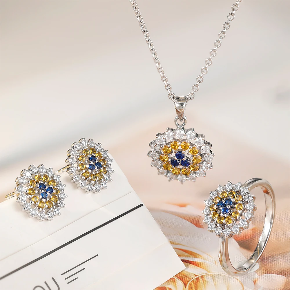 Grace Jewelry Statement Nano Spinel Zircon Luxury Custom Fashion 925 ...