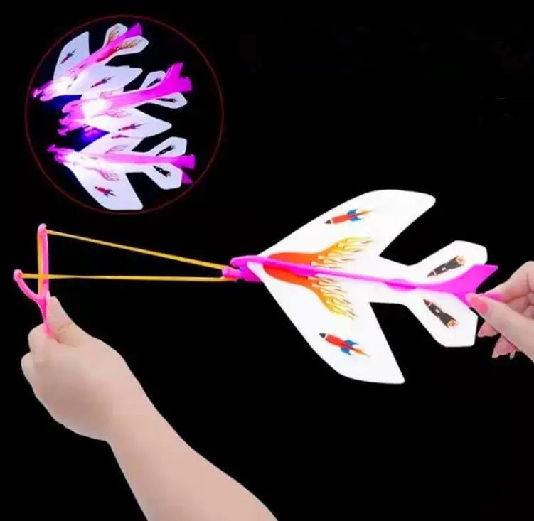 Slingshot Catapults Led Light Airplane Launcher Outdoor Toy With Rubber ...