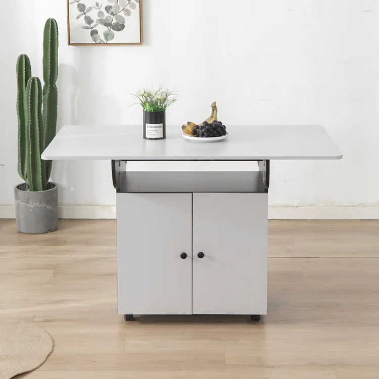 Space-Saving Folding Dining Table Multipurpose Collapsible Drop Leaf ...