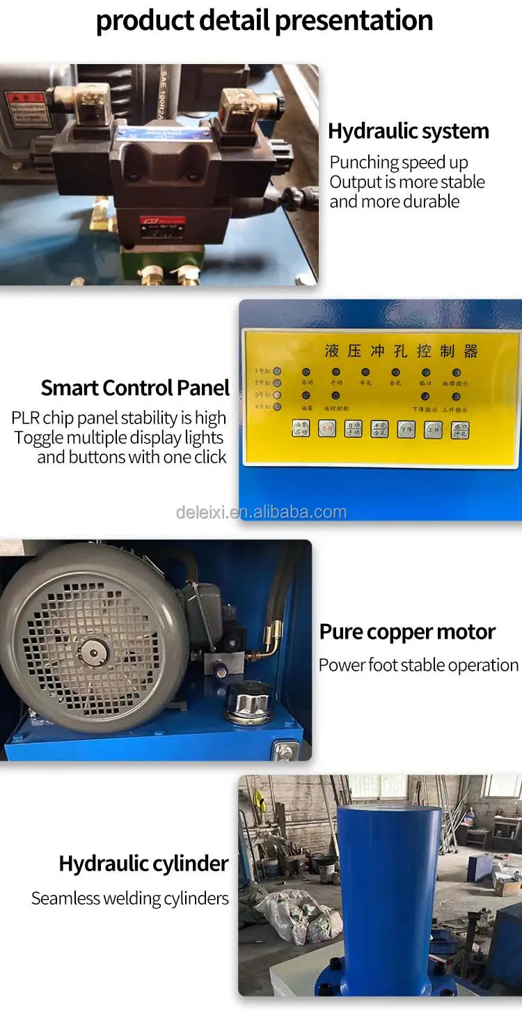 Hydraulic Angle Cutter 90 Degree Steel Pipe Hole Cutting Machine