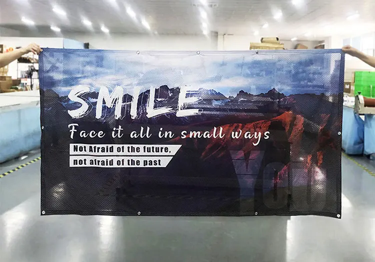 Outdoor Hanging Polyester Mesh Banner Sport Event Advertising Custom ...