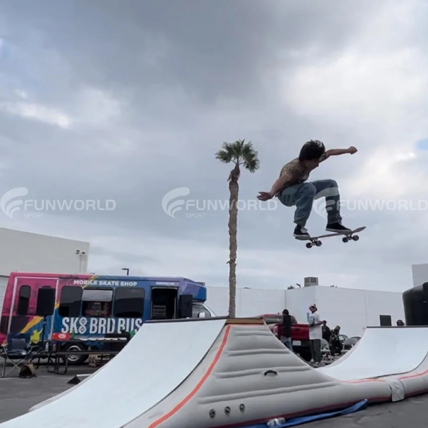 Custom Airtight Inflatable Skate Ramp - PVC Mini Ramp for Outdoor ...