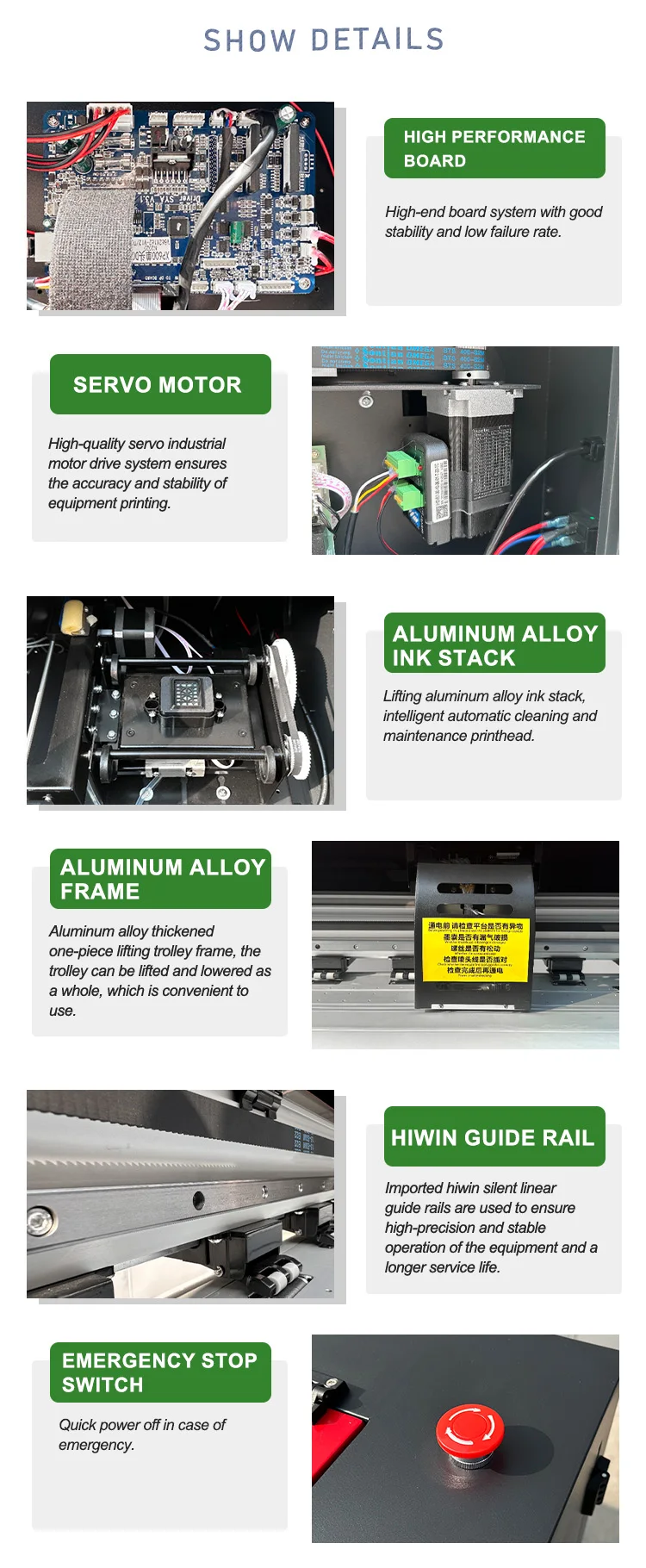 High Quality Eco Solvent Printer Printer 1.3m/1.6m/1.9m Xp600/i3200 ...