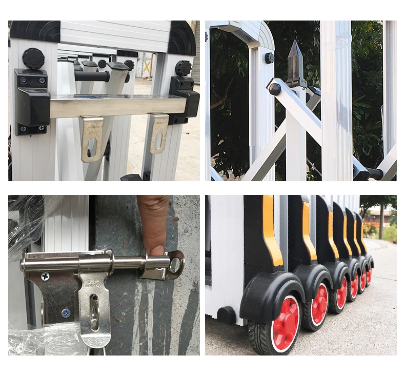 Commercial Safety Barrier Curved Sliding Retractable Fence Gate ...