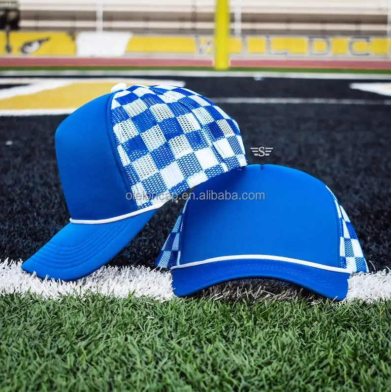 Custom Print 3D Puff Logo OTTO 5 Panel Polyester Mesh Baseball Cap ...