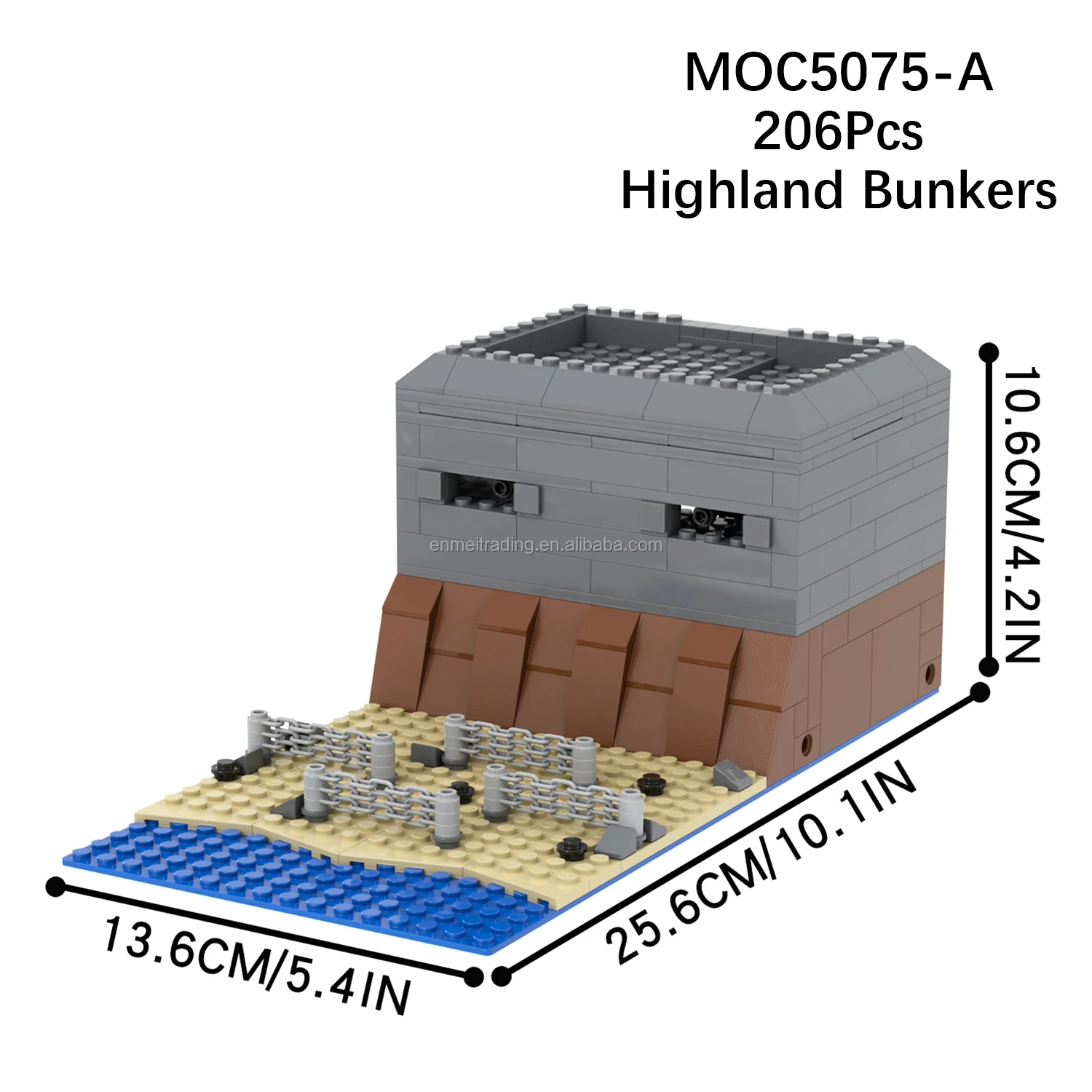 WW2 Military Bunkers & Watchtower DIY Model Kit - MOC5075