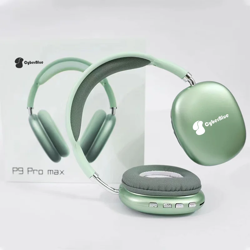 Cyber Blue Subwoofer P9pro Max Wireless Headphones Tws Strong Bass Type ...