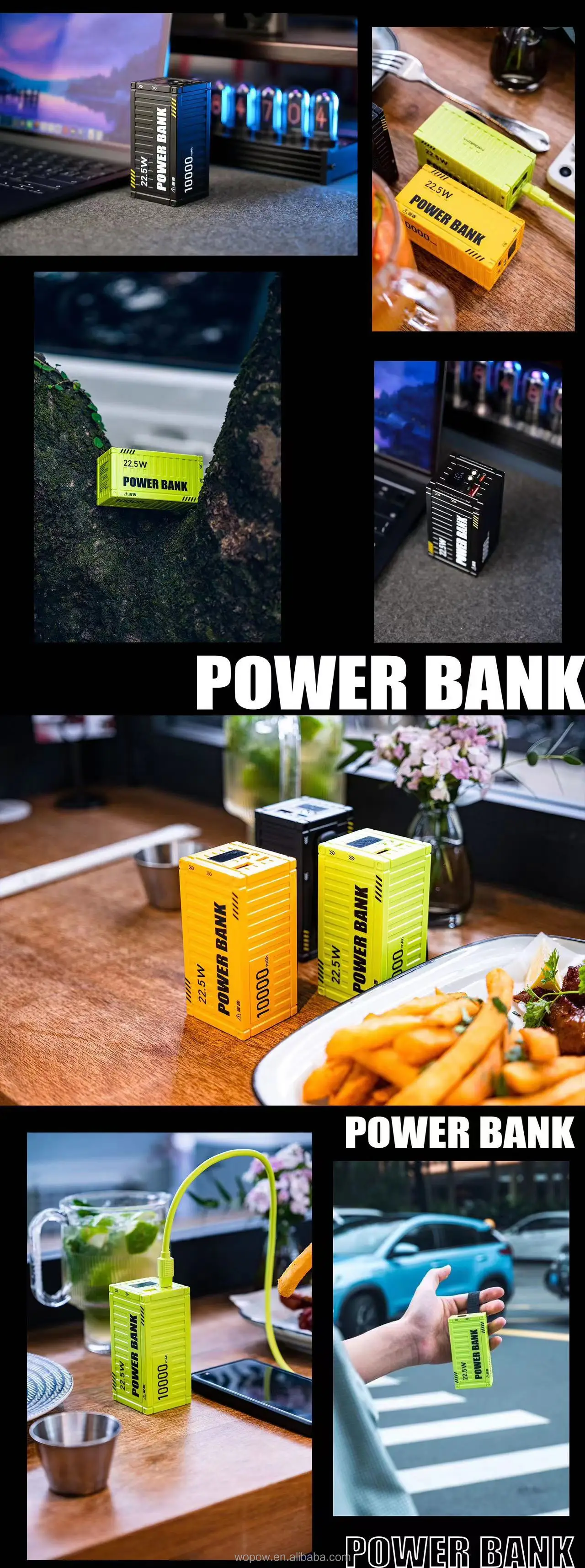 Wopow Pd31 22.5w Pd Container Power Bank 10000mah Mini Size With Led ...