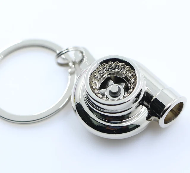 Spinning Turbo Keychain | Rotating Turbine Blade Keyring