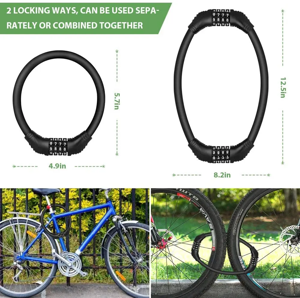 Keyless Silicone Cable Padlock Custom 4 Digit Locks Electric Mountain ...