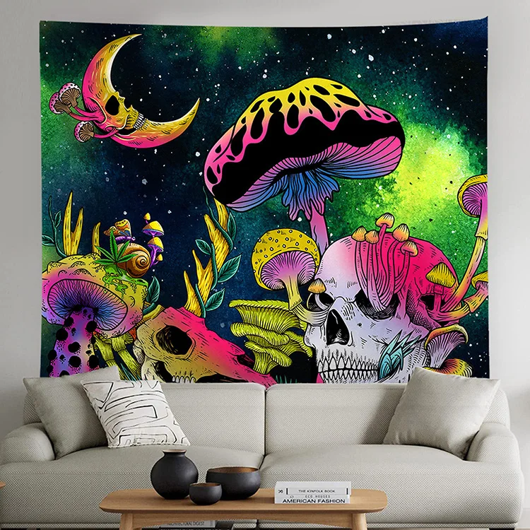 New Design Trippy Blacklight Uv Reactive Print Plant Moon Starry Sky ...