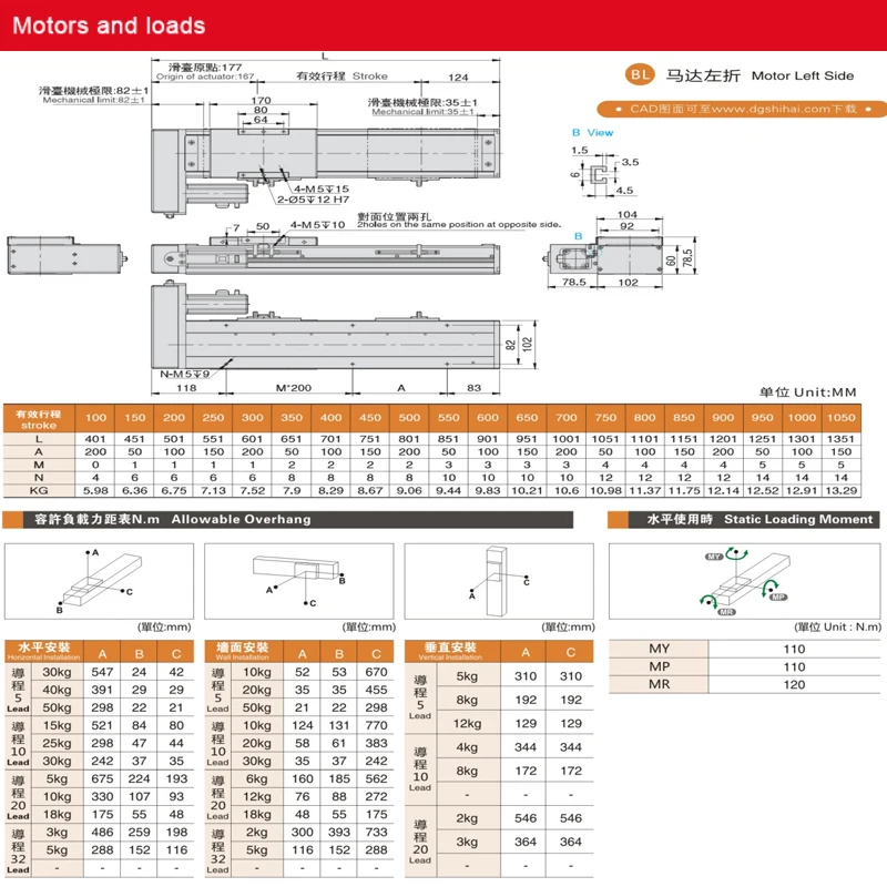 High Precision Ball Screw Linear Actuator Linear Slide Module Sch100 ...