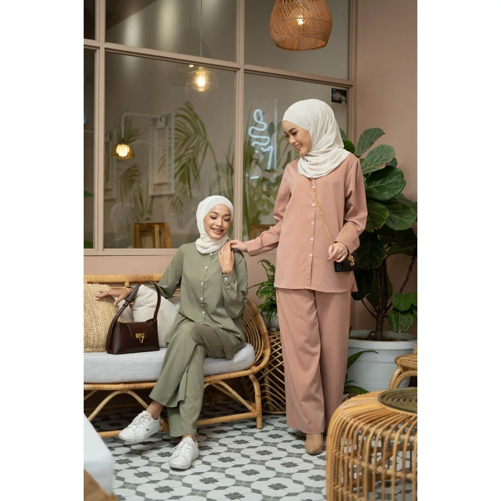 SIPO 2023 Eid Malaysian Women's Mixed Cotton Sets Modest Fashion Crew ...