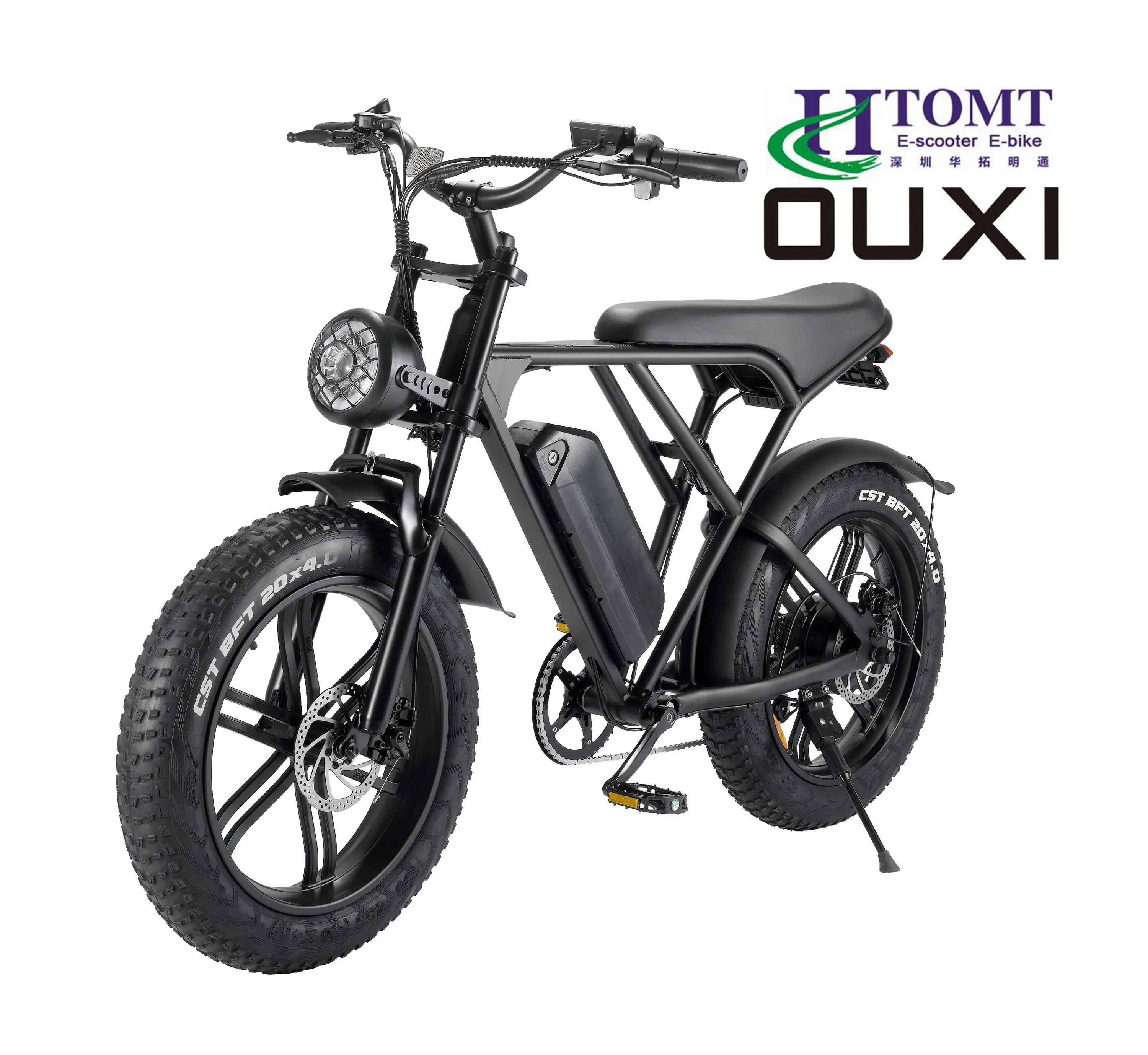 Fatbike Ouxi H9 2.0 Version E-bike Fat Tire Bike Rear Suspension 250w ...