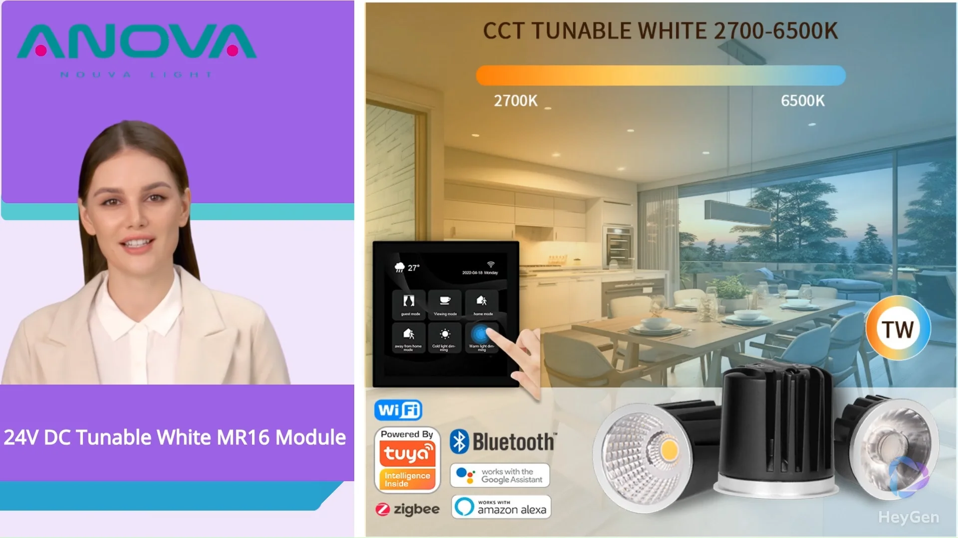 24v Dc Ra90 Tunable White Mr16 Module Cct Lumen Adjustable 2700-6500k ...