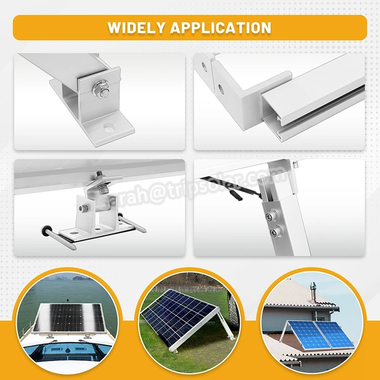 Aluminum Adjustable Solar Panel Mounting Brackets Front And Rear Leg ...