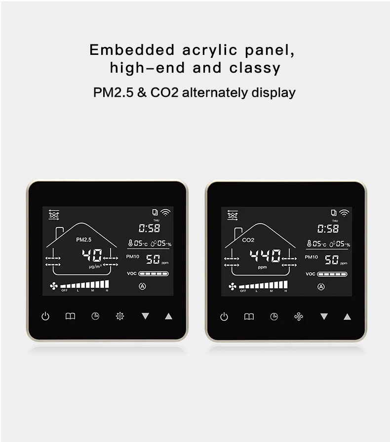 Smart Ventilation Control Real Time Monitoring Voc Pm2.5 Temperature And Humidity Rs485 Modbus ...