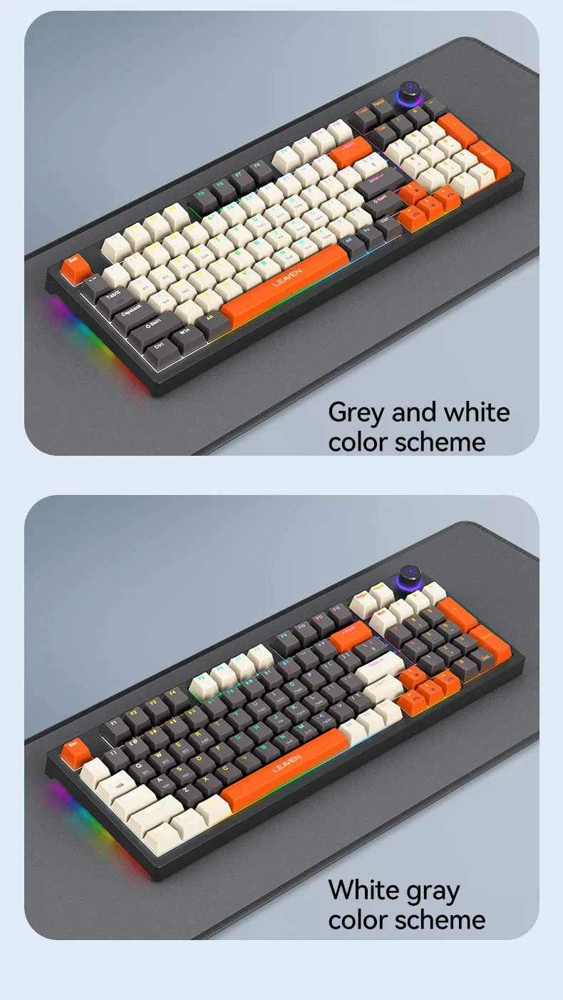 Leaven H96 Wireless Gaming Mechanical Keyboard - Hot Swappable, RGB ...