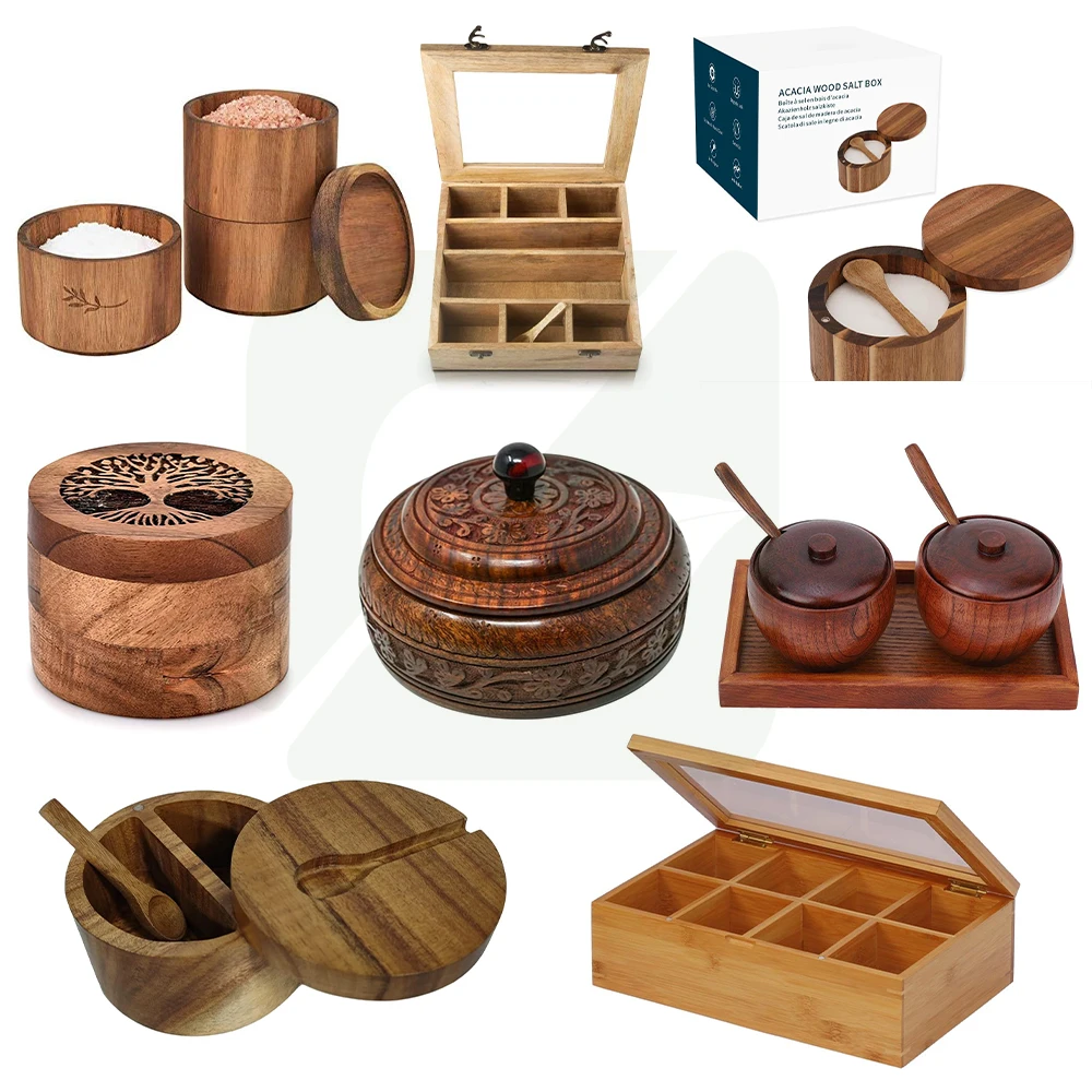 Totally Bamboo Triple Salt Cellar 3 Tier Bamboo Kitchen Salt and Pepper ...