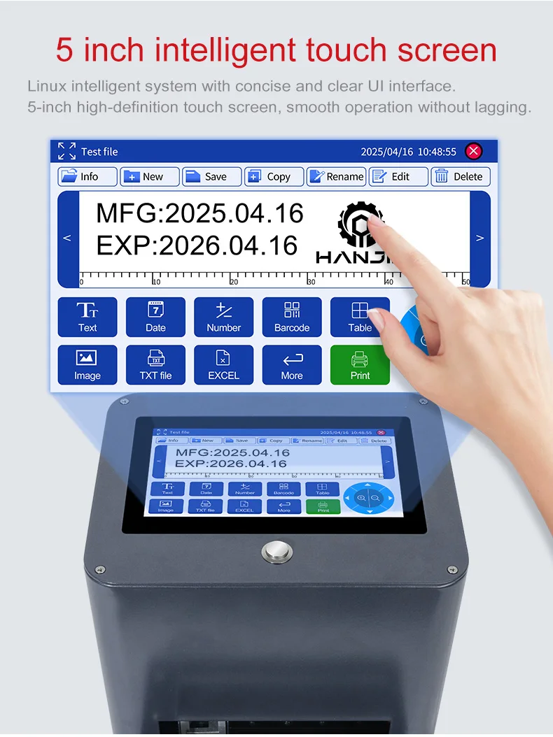 New design expiry date printer QR code bar code printing machine for ...