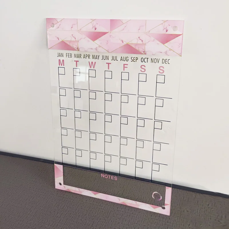Acrylic Habit Tracker Board Wall Acrylic Office Calendar Lucite Planner ...