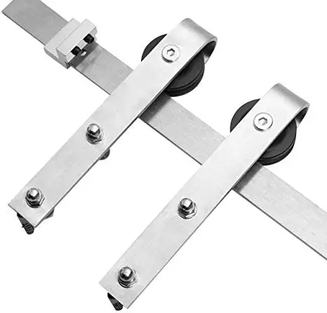 6.6 Feet J-shape Stainless Steel Hanger Heavy-duty Sliding Track Kit ...