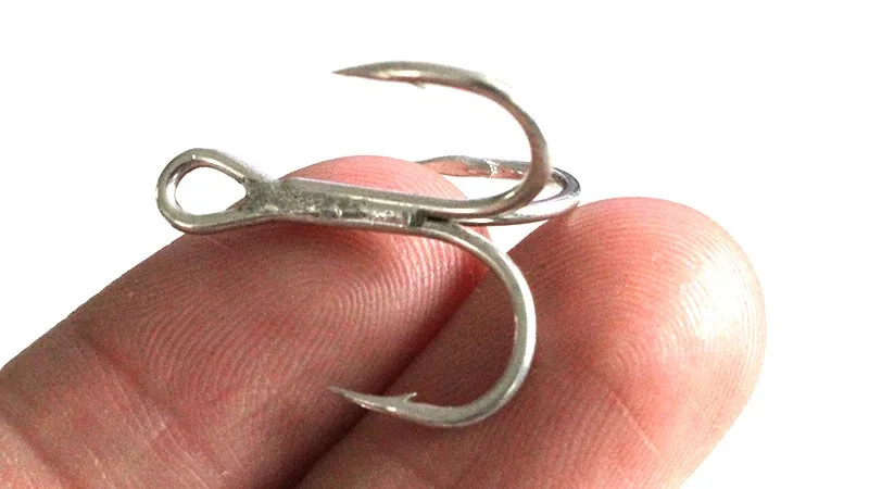 Matte Tin Triple Anchor Hook 4#-14# Sharpened Cutting Point High Carbon ...