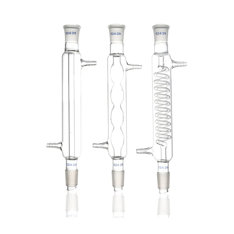 Laboratory Glassware 300mm Boro 3.3 Glass Condenser With Coiled Inner ...