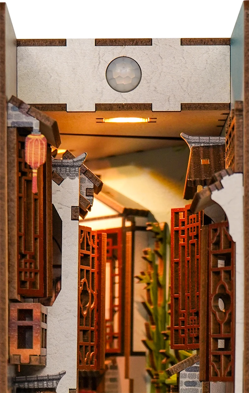 Tonecheer Watery Town Dwellers Wooden Bookend Ideas Bookshelf Creative ...