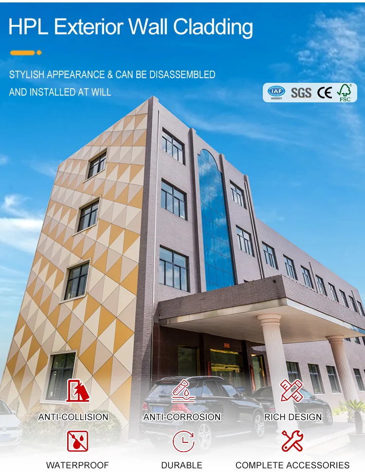 HPL Outdoor Compact Laminate - Durable Exterior Wall Cladding