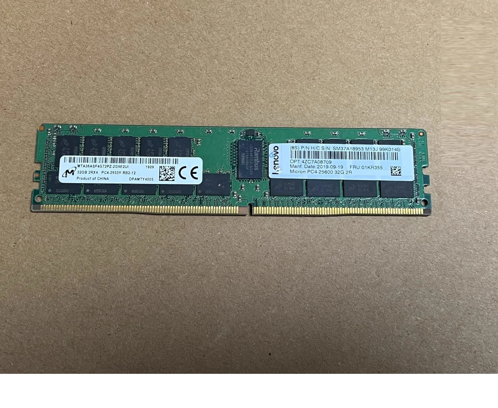 씽크시스템 32GB TruDDR4 2666/3200 MHz (2Rx8, 1.2V) ECC UDIMM 메모리 부품 번호 ...