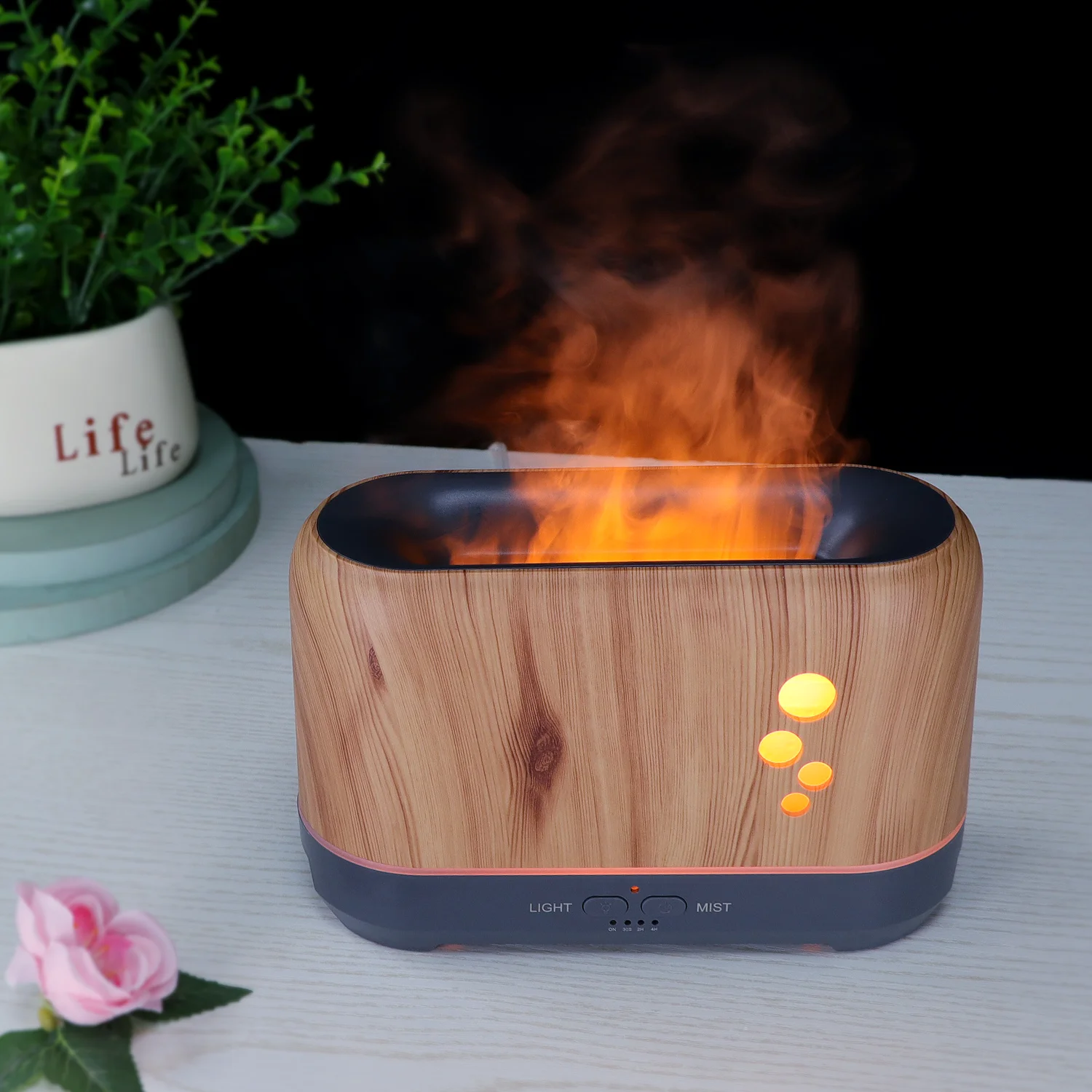 Oem 3d Fire Mini Aroma Diffuser Humidifier Large Capacity Modern ...