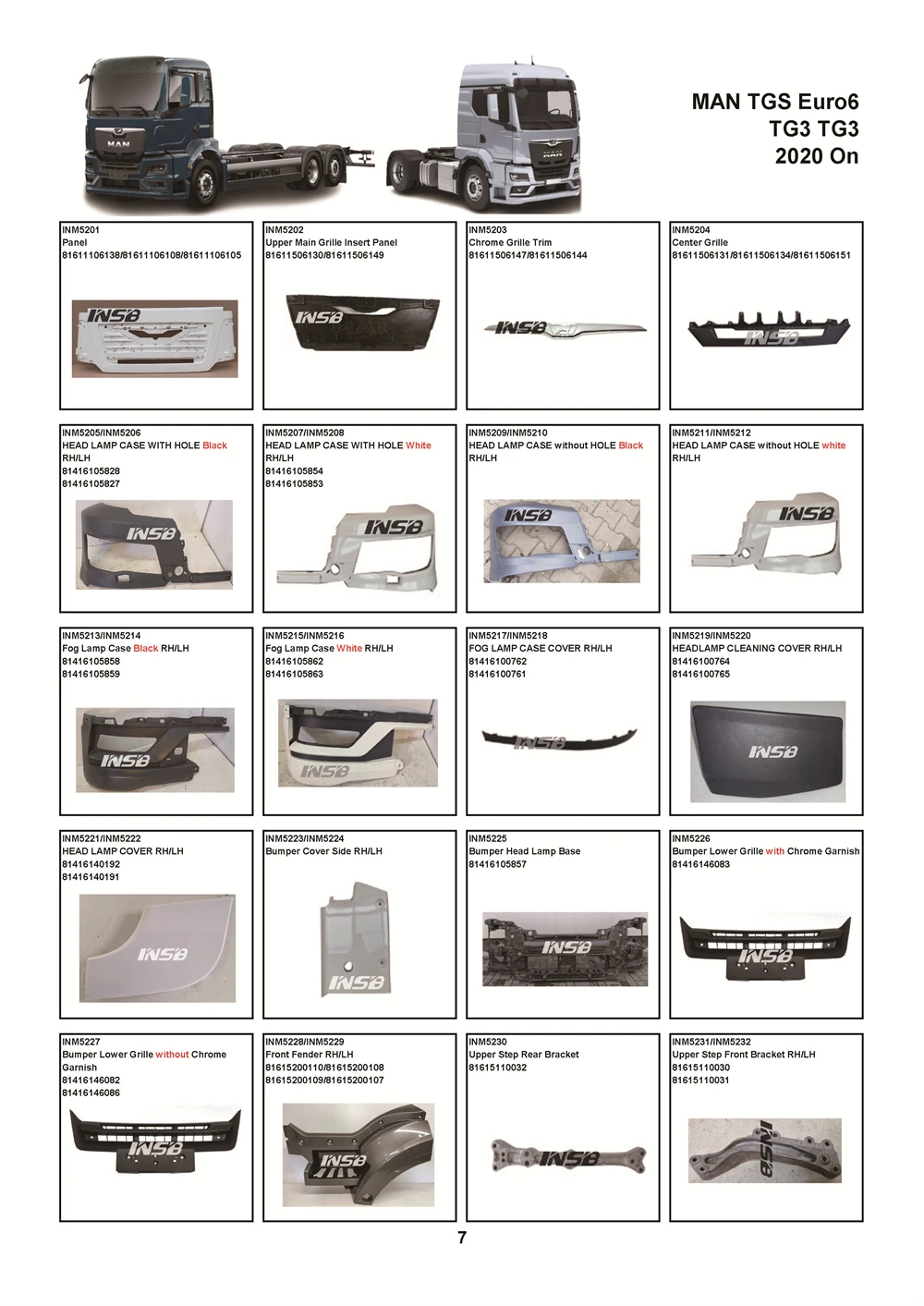남자 TGX 트럭 유로 6 TG3 트럭 예비 차체 부품에 대한 81416105824 81416105832 81416105825 ...