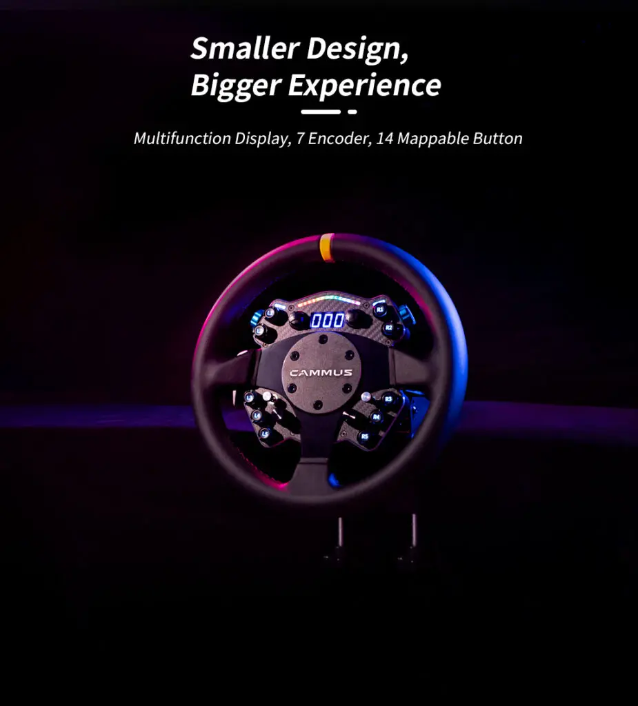 CAMMUS C12 12Nm Direct Drive Racing Simulator Steering Wheel for PC