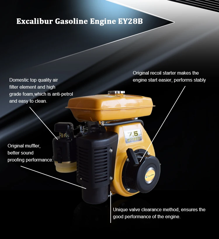 Excalibur 196cc Displacement 22hp 200CC Two Cylinder Petrol Engine