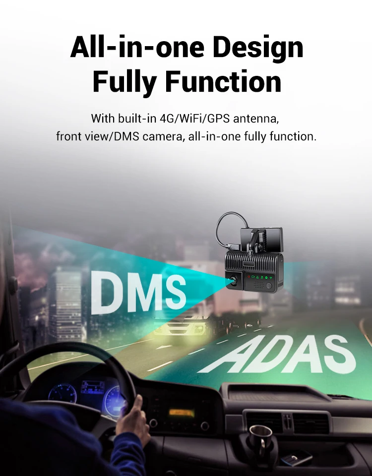 STONKAM Intelligent DMS ADAS 2K AI Dashcam for Trucks