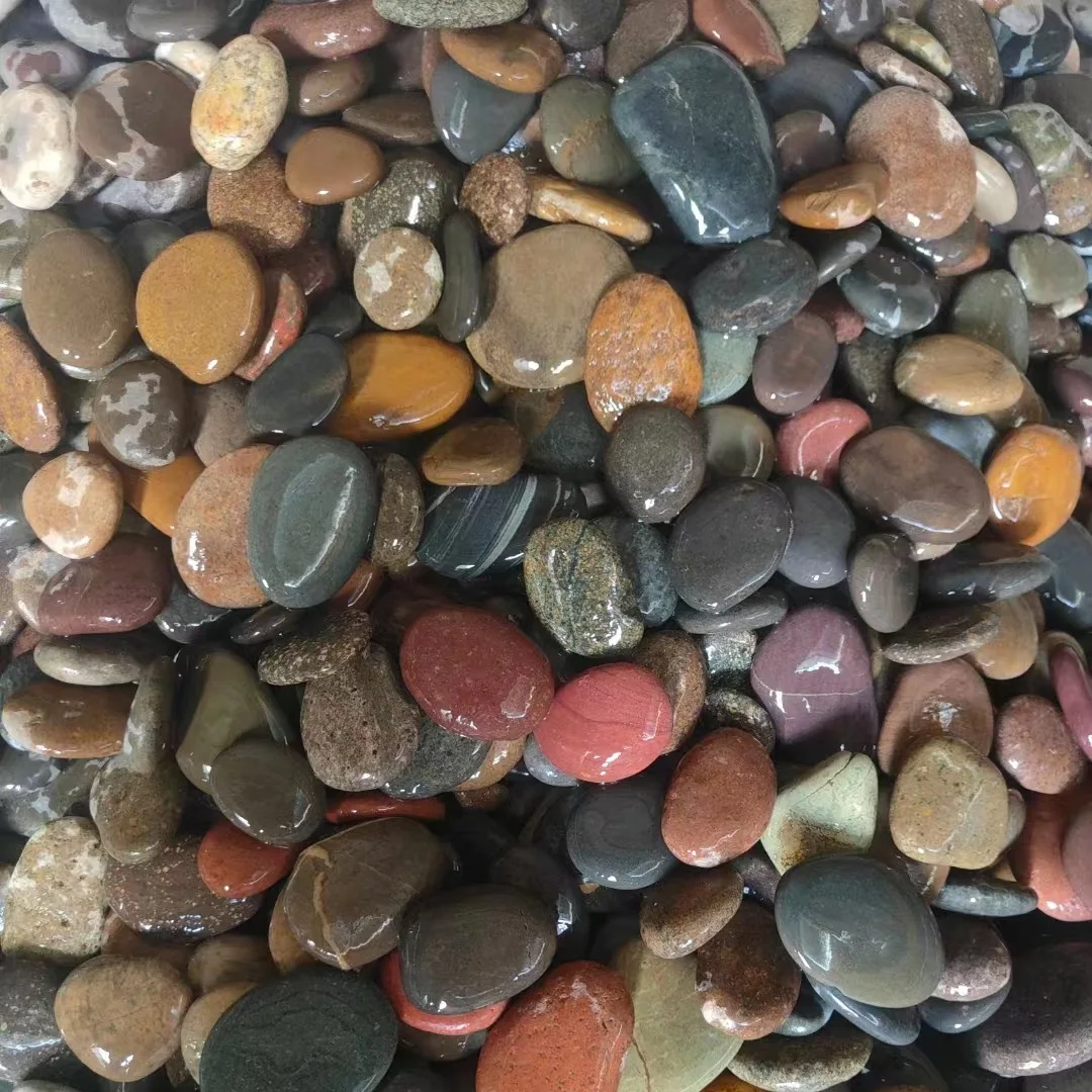 Small Mixed Multi-Colored Natural Cobbles & Pebbles Washed & Polished ...
