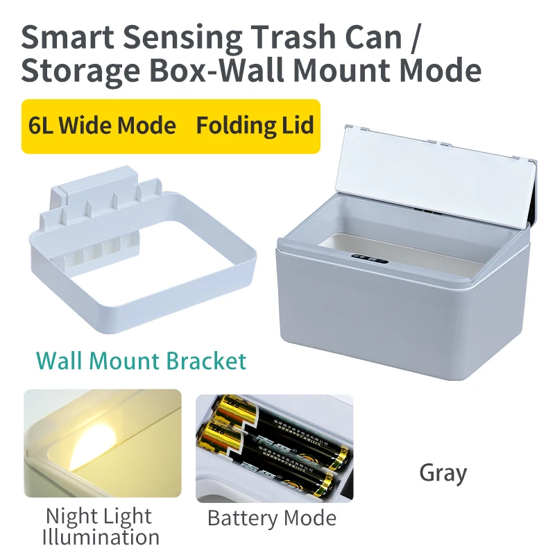 Automatic Sensing Desktop Foldable Multi-grid Smart Storage Box With ...