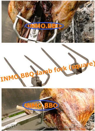 Stainless Steel Long 2 Prong Forks For Rotisserie Bbq Spit (set Of 2 ...
