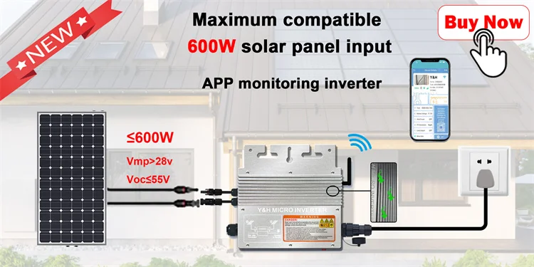 Gmi Series 300w 350w 500w 600w 700w Mppt Solar Grid Tie Micro Inverter ...