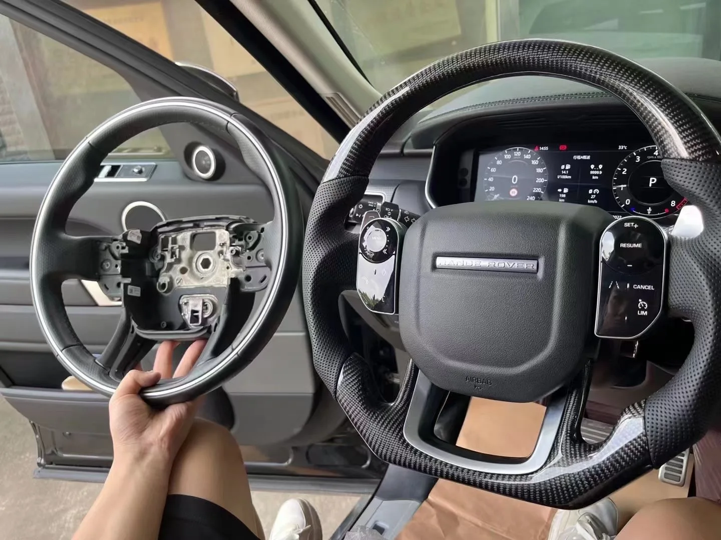 Car Carbon Fiber Steering Wheel for Range Rover Sport